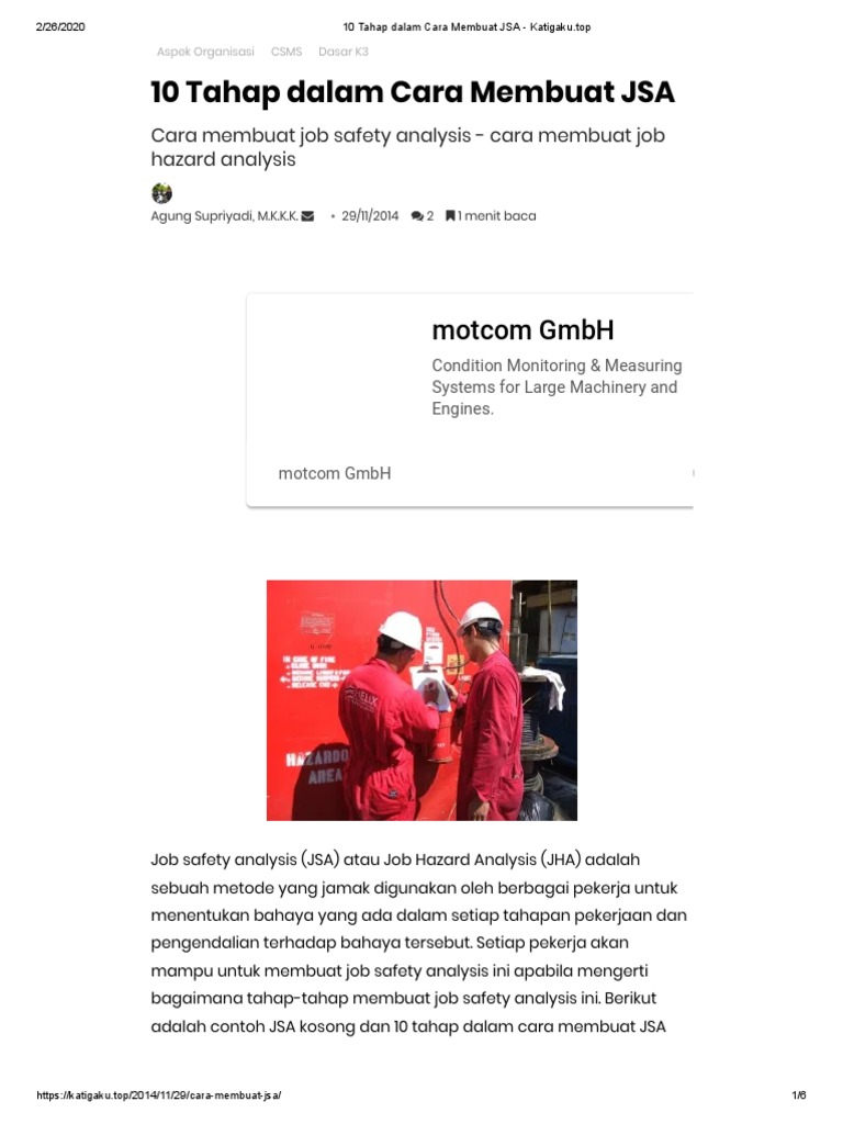 10 Tahap Dalam Cara Membuat JSA | PDF