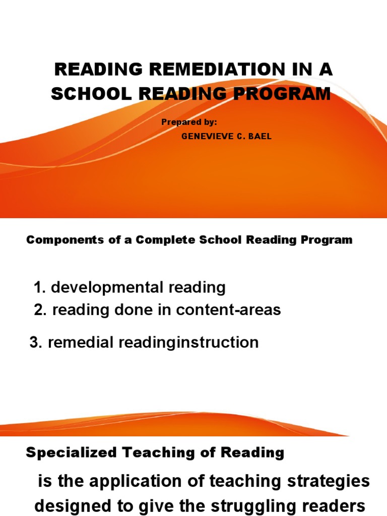 READING REMEDIATION IN A SCHOOL READING PROGRAMpptx222222222222 | PDF ...