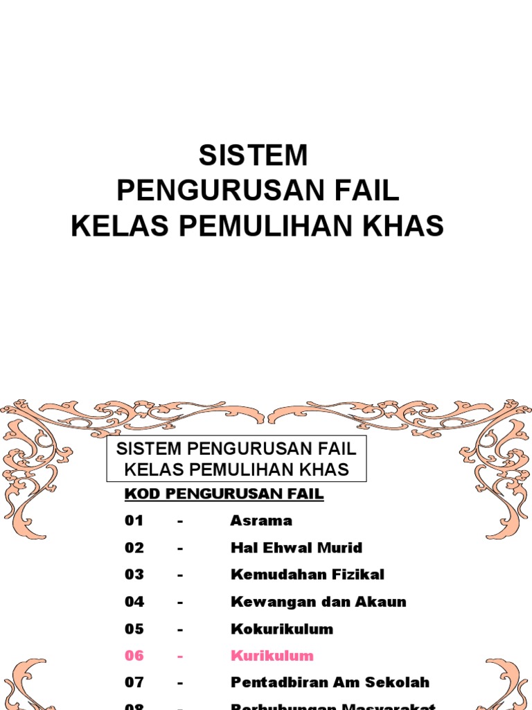 Sistem Fail Kelas Pemulihan | PDF