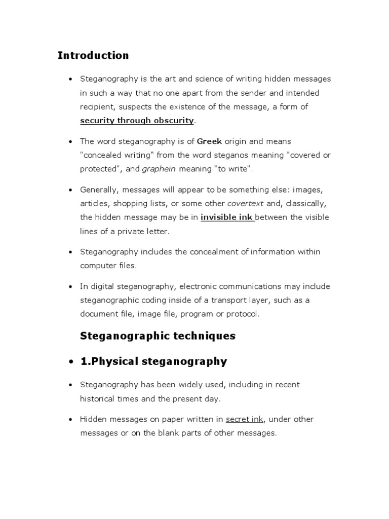 Steganography Presentation | PDF | Areas Of Computer Science | Telecommunications