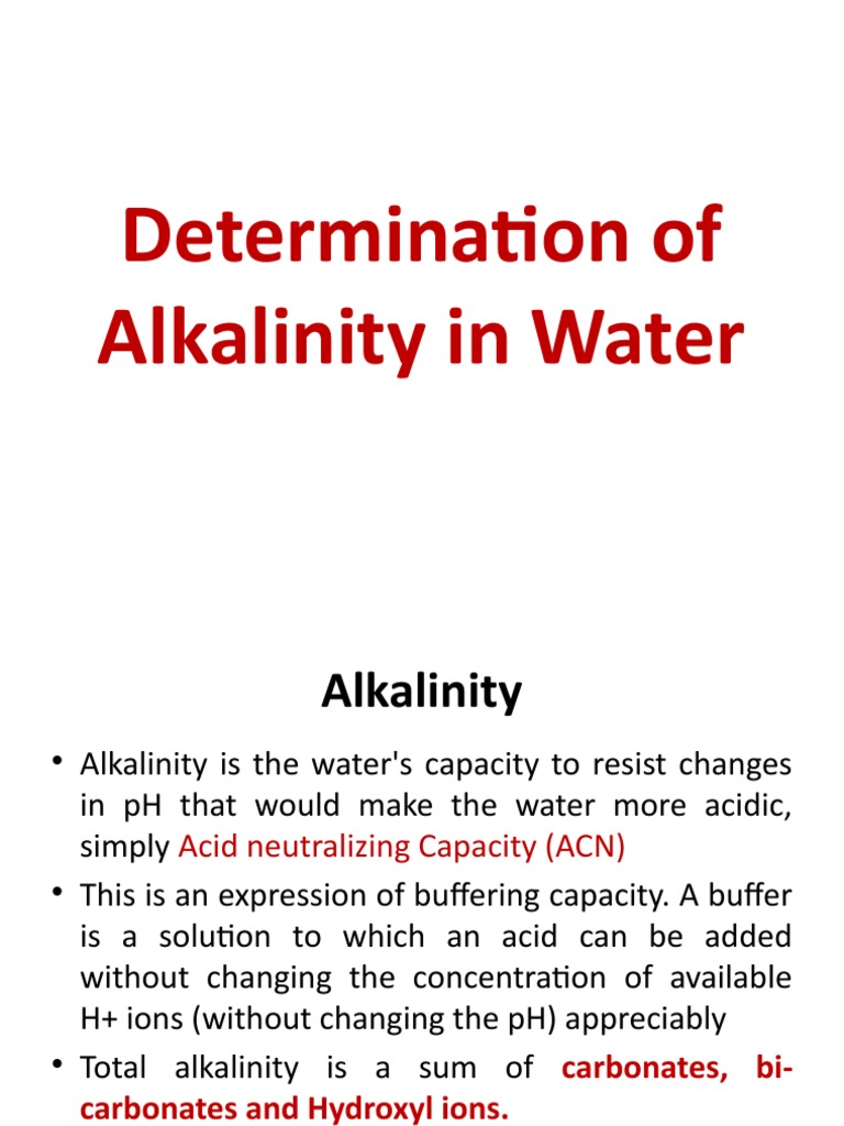 Alkalinity | PDF | Alkalinity | Titration