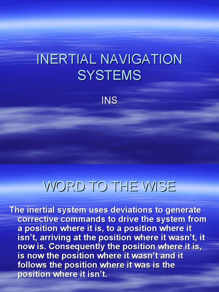 Inertial Navigation Systems | PDF | Inertial Navigation System | Gyroscope