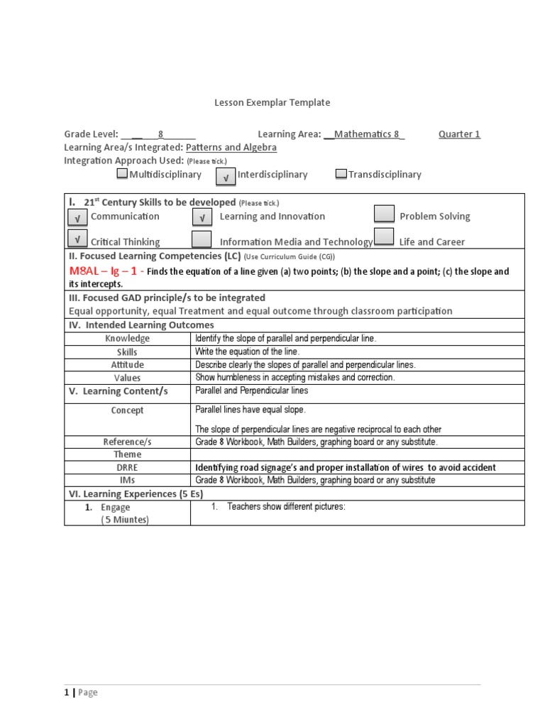 Lesson-Exemplar - Mathematics | Download Free PDF | Behavior ...