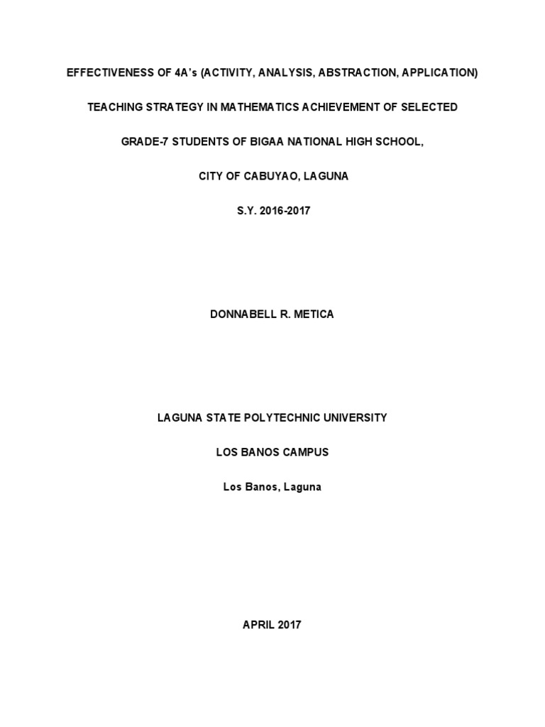 EFFECTIVENESS OF 4as ACTIVITY ANALYSIS A | PDF | Multimedia ...