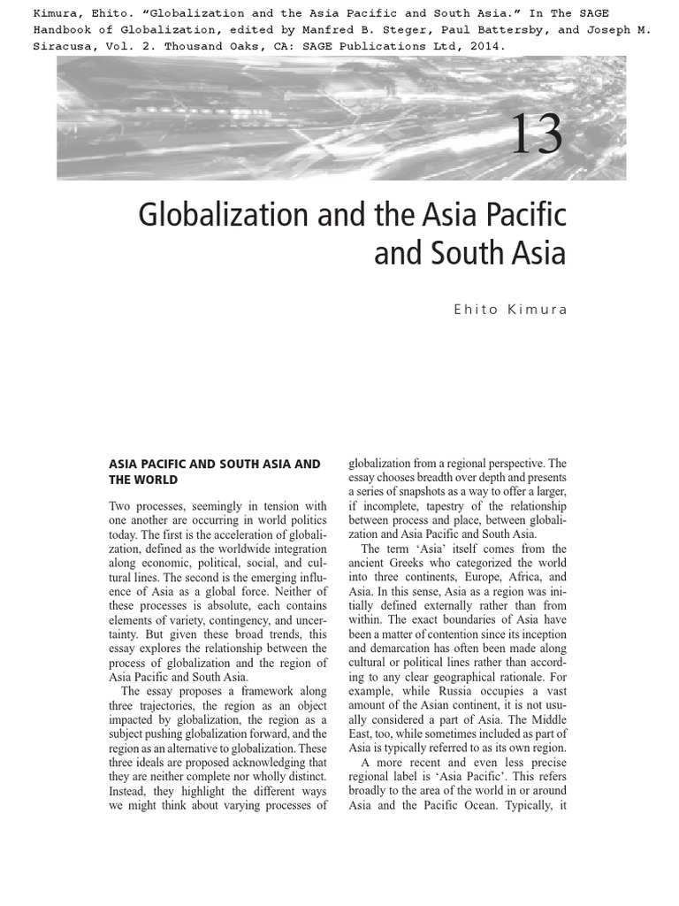 Globalization in Asia Pacific & South Asia | PDF | Asia | Colonialism