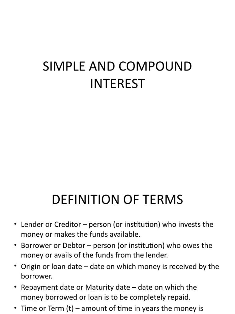 Simple vs. Compound Interest Explained | PDF | Finance & Money Management