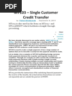 Mt103 Swift Codes | PDF | Payments | Credit
