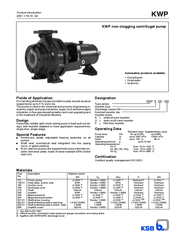 Cent Pump | PDF | Bearing (Mechanical) | Pump
