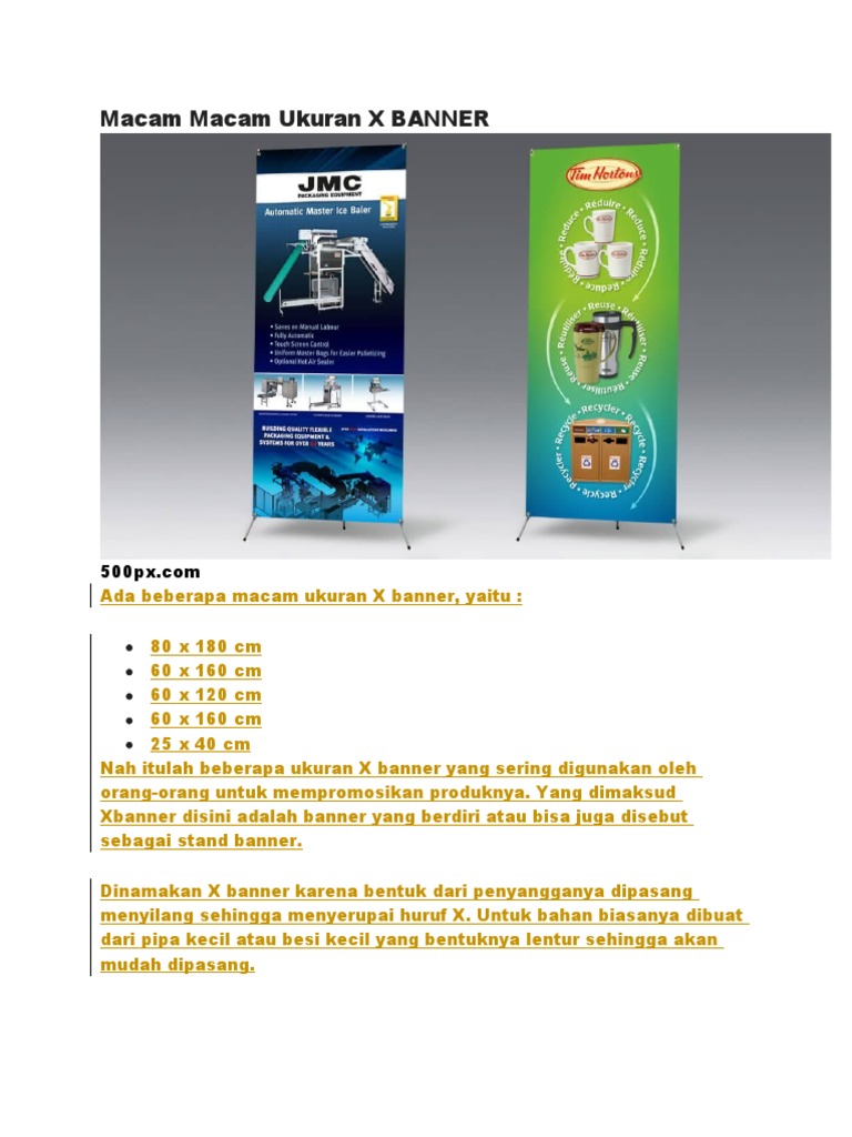 Macam Macam Ukuran X BANNER | PDF