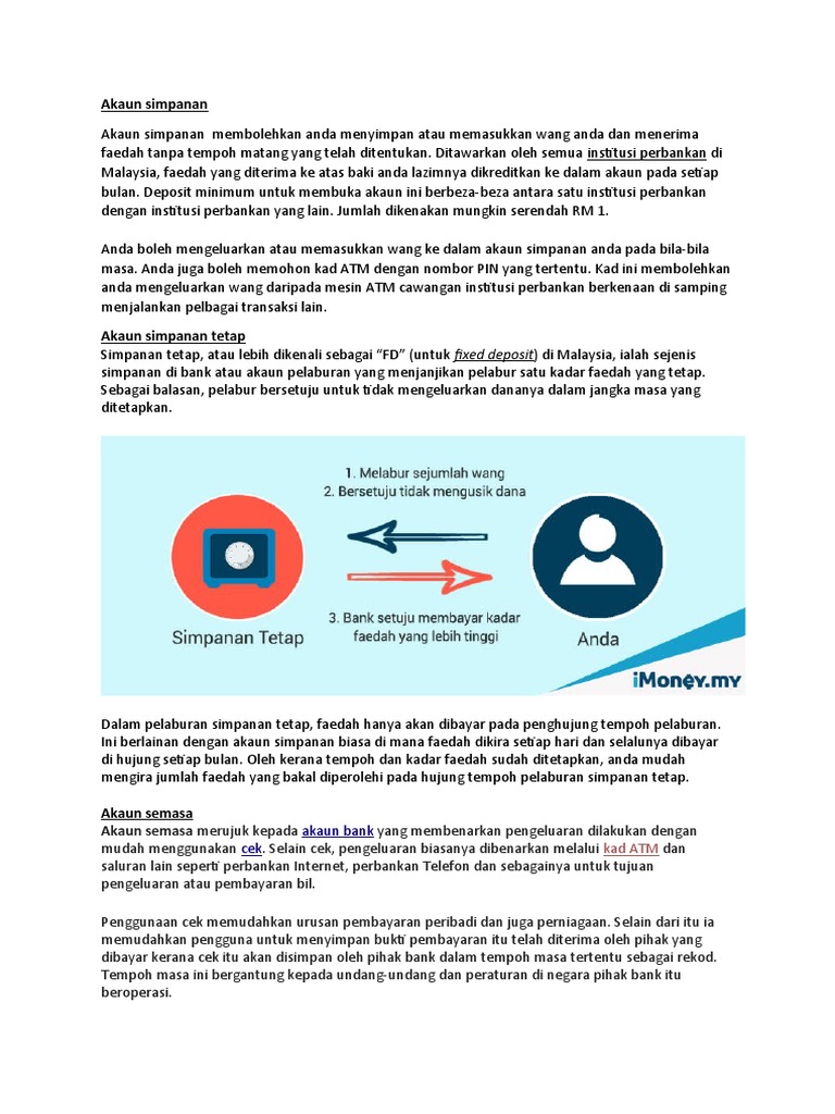 Akaun Simpanan Definisi | PDF