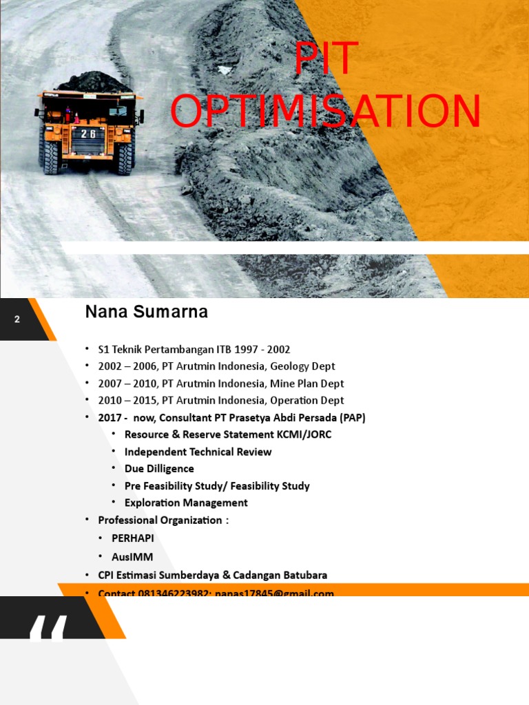 Pit Optimisasi | PDF | Mining | Mathematical Optimization