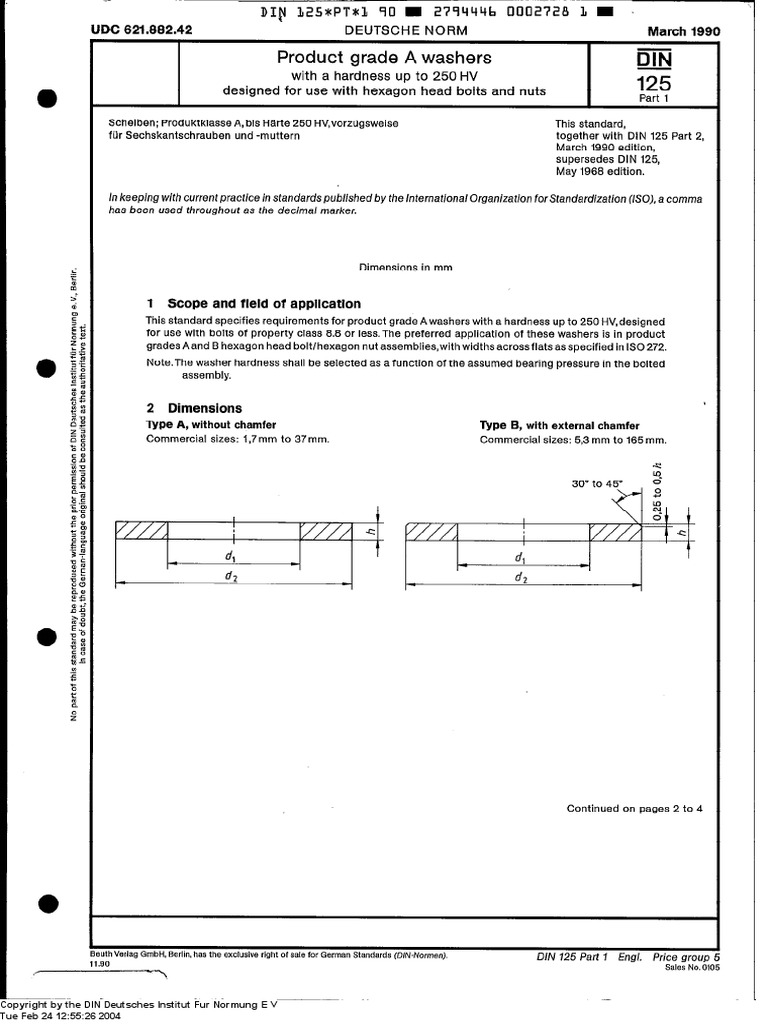 DIN 125-1 - (WWW - Nfpa.com - Co) PDF | PDF