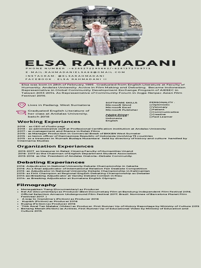 CV of Elsa Rahmadani | PDF