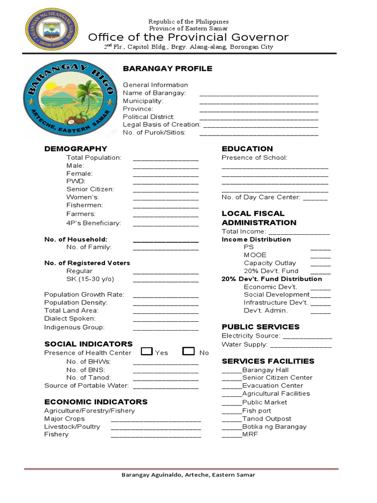 Barangay Profile | PDF | Economies | Agriculture