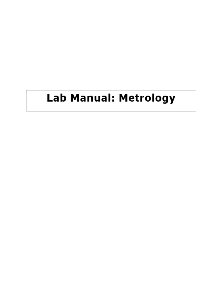 Lab Manual Meterology | PDF | Calibration | Scientific Method