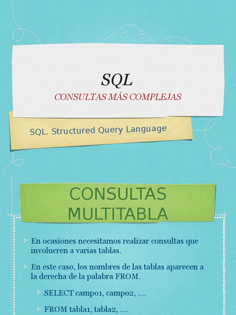 SQL Consultas Más Complejas | PDF | SQL | Gestión de datos