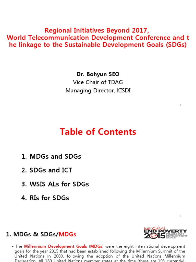 MDG and SDG | PDF | Millennium Development Goals | Sustainability