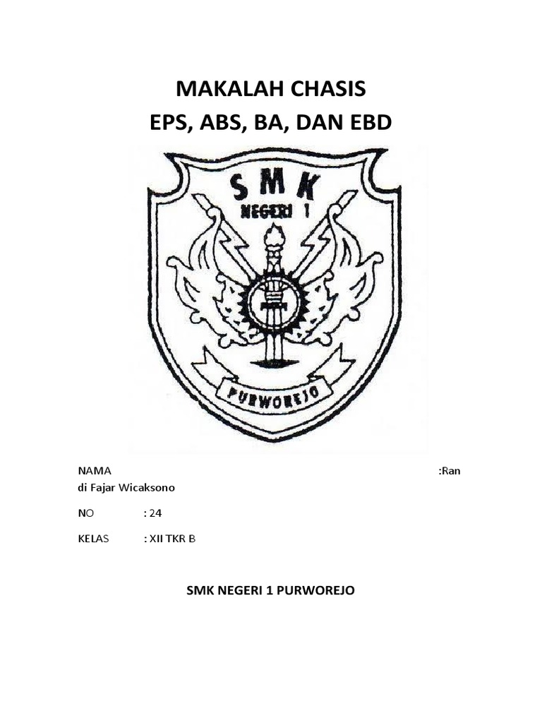 Makalah Chasis 24 Xii TKR B 1 | PDF | Sains & Matematika | Teknologi & Rekayasa