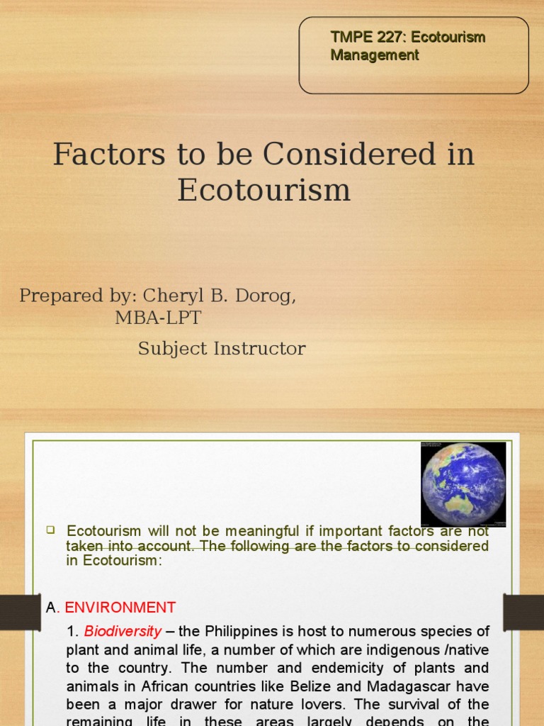 Module-2 Ecotourism | PDF | Tourism | Environmental Impact Assessment