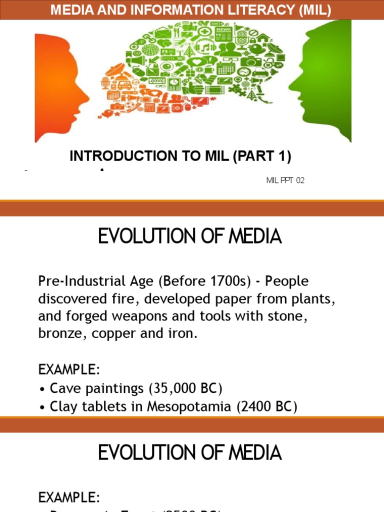 Media and Information Literacy Evolution of Media | PDF | Information ...