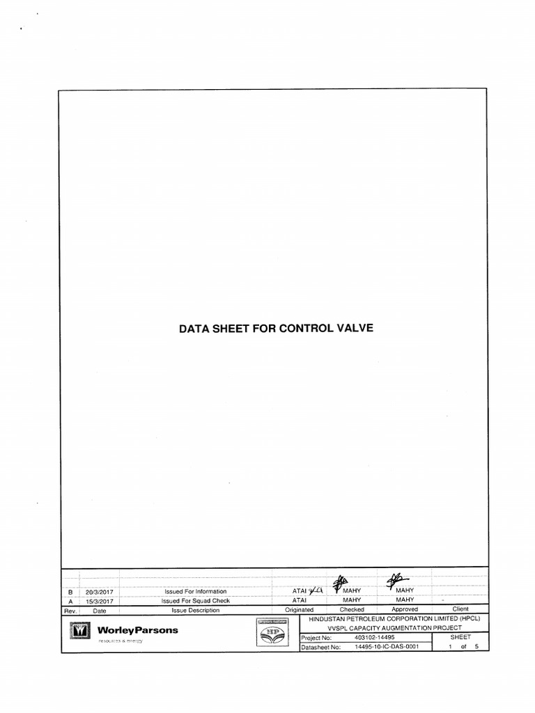 PCV Data Sheet PDF | PDF | Valve | Mechanical Engineering