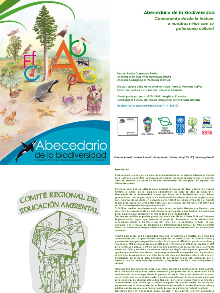 Abecedario Biodiversidad CREA 2020.pdf | Biodiversidad | Chile
