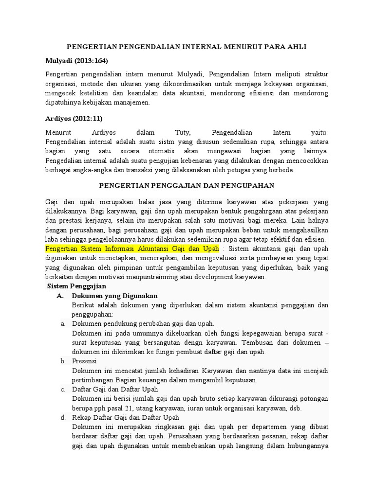 Flowchart Sistem Penggajian Karyawan | PDF