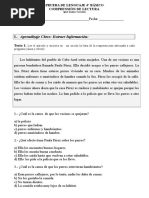 Comprensión Lectora | PDF