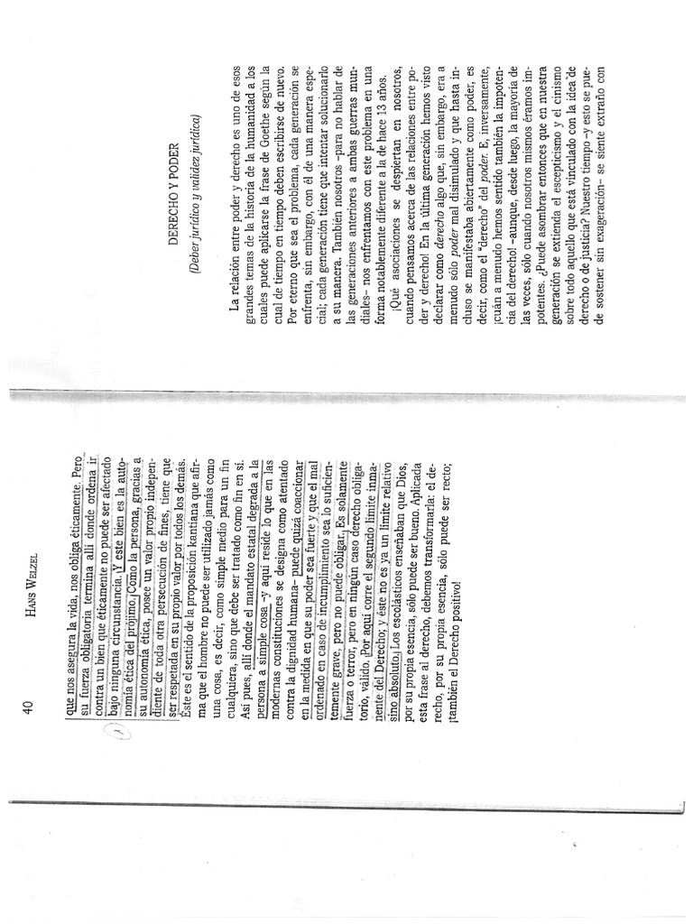 Hans Welzel - Derecho y Poder | PDF