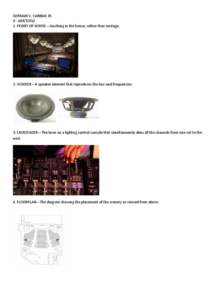 Theatrical Terms and Definitions | PDF