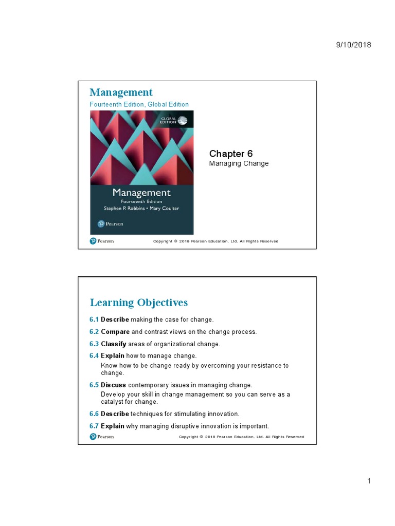 Chapter 6 Managing Change | PDF | Innovation | Stress (Biology)