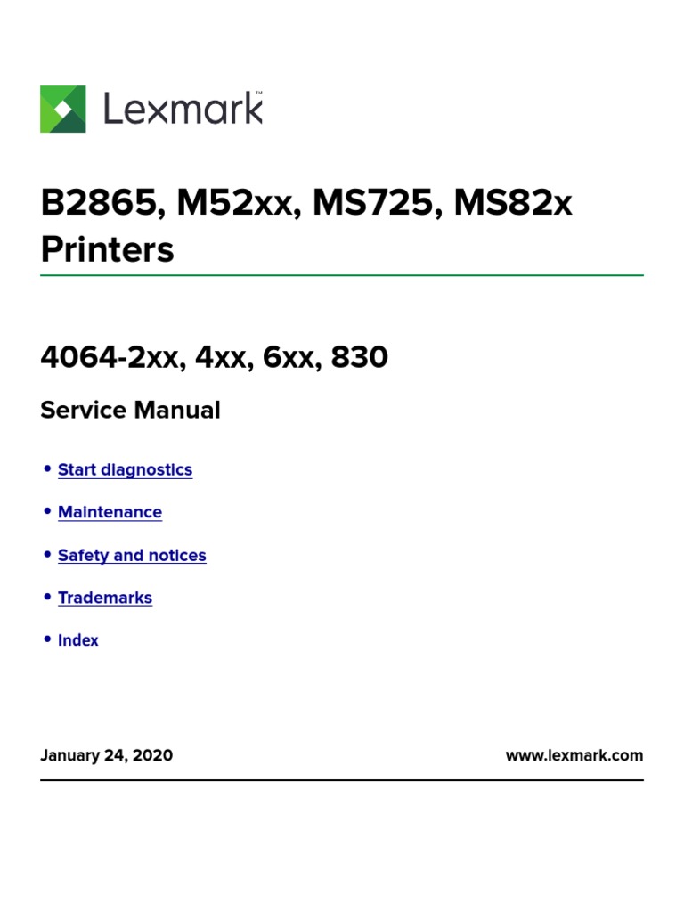Lexmark MS823 Manual PDF | PDF | Printer (Computing) | Implied Warranty