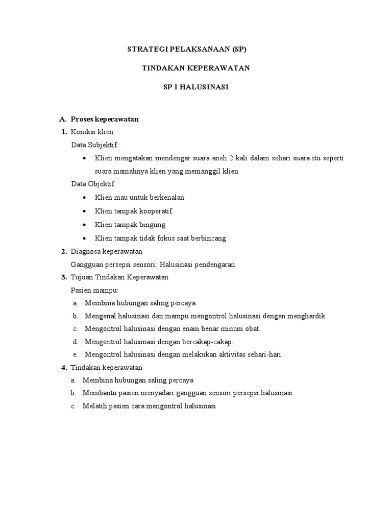 SP Halusinasi | PDF