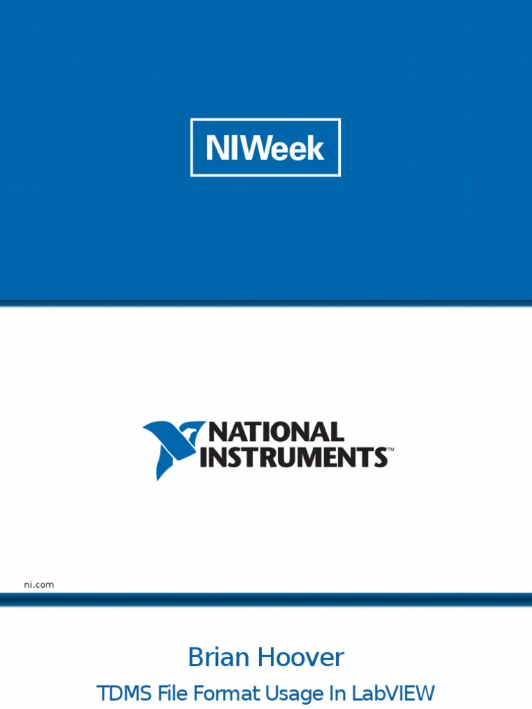 An In Depth Guide To Using Tdms File Format In Labview Best Practices Demo Applications