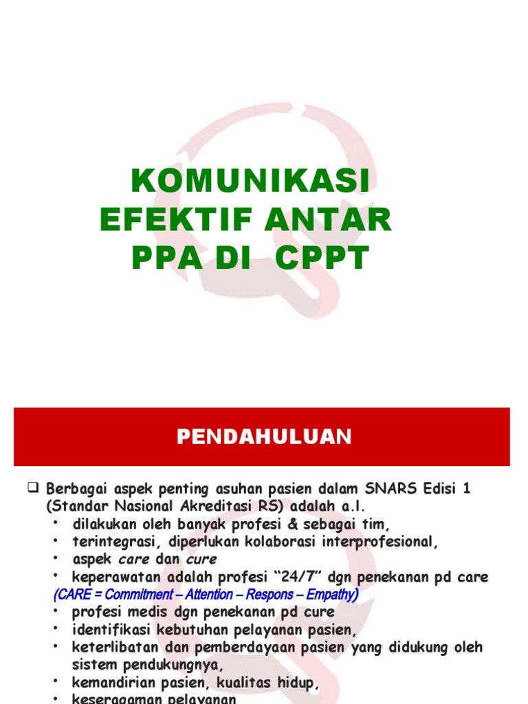 Komunikasi Efektif Antar Ppa | PDF