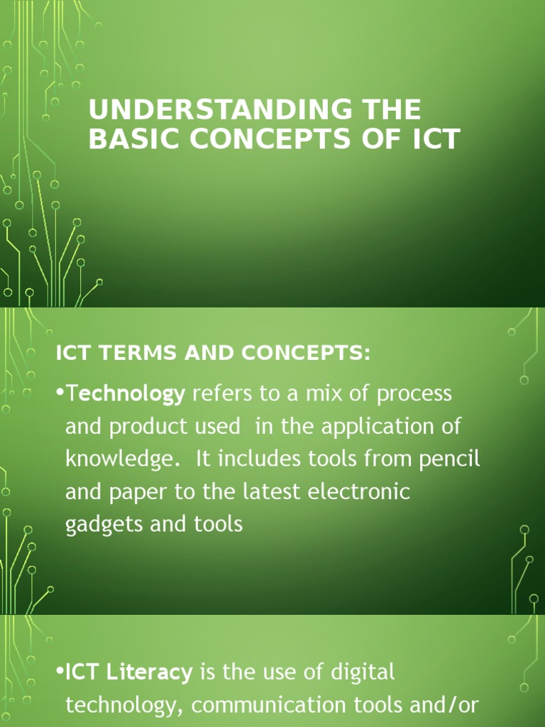 Lesson 1 2 Basic Concepts of ICT | PDF | Educational Technology | Internet