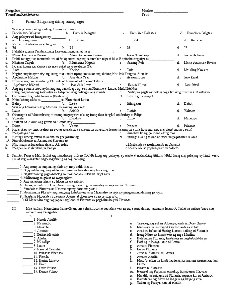 8 Post Test 4th Grading | PDF