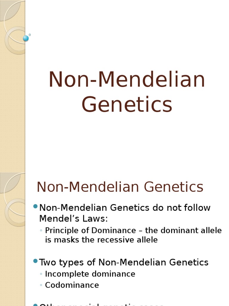 An In-Depth Exploration of Non-Mendelian Genetics: Examining the ...