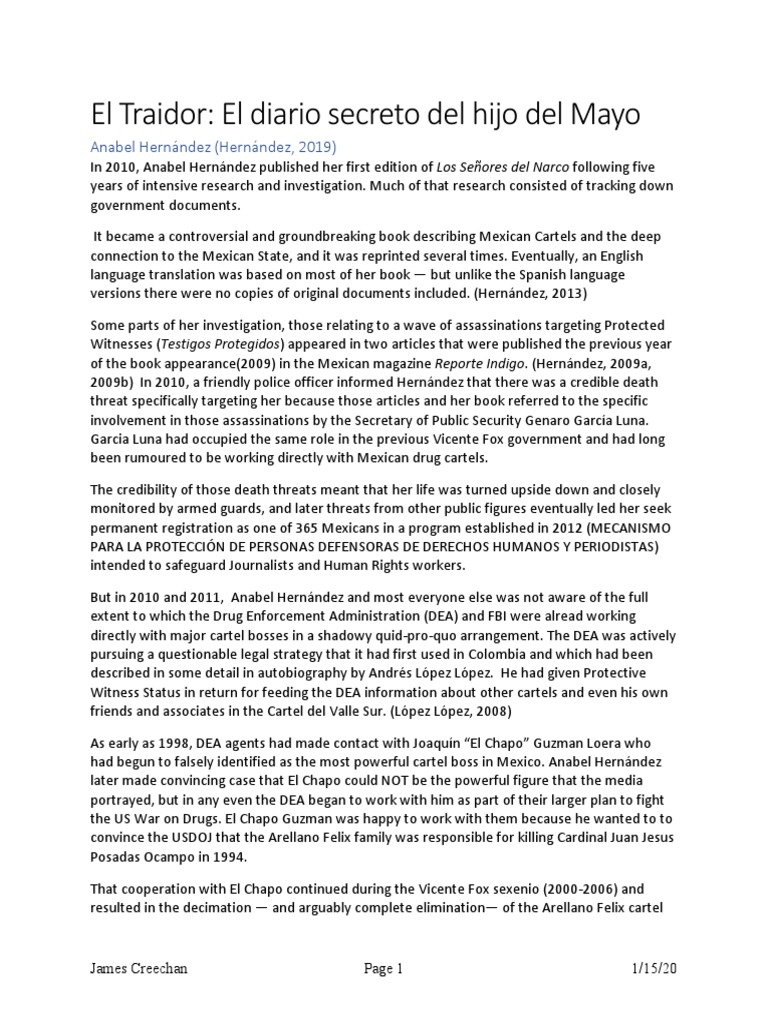 El Traidor El Diario Secreto Del Hijo de PDF | PDF | Sinaloa Cartel ... El Traidor El Diario Secreto Del Hijo de PDF | PDF | Sinaloa Cartel ...