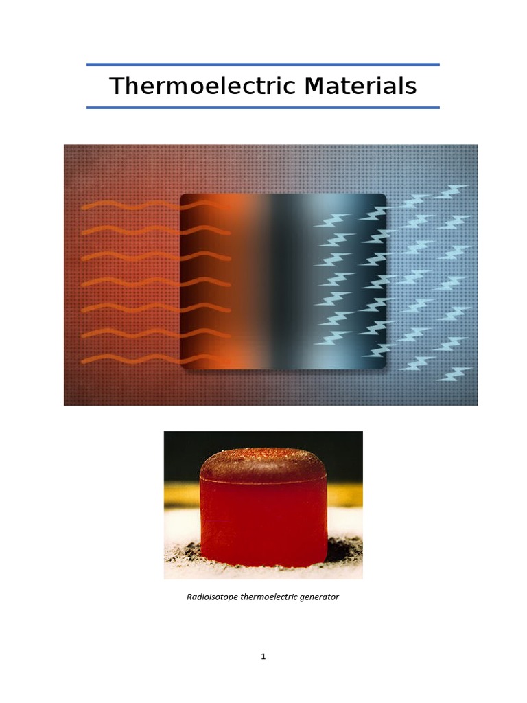 Thermoelectric Materials - Chemistry Project - Class 11 | PDF ...