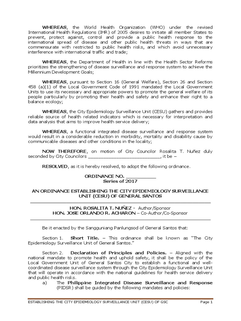 Executive Order Template (MESU) | PDF | Epidemiology | Public Health