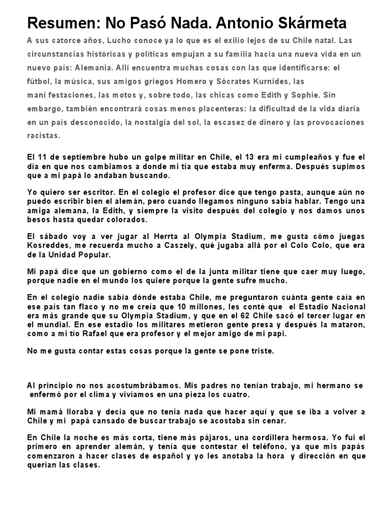 Resumen LIBRO NO PASO NADA | PDF