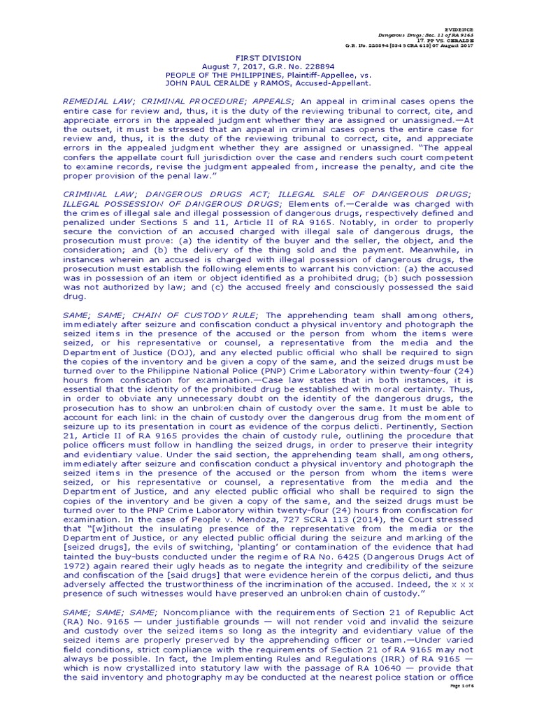 PP vs. Ceralde | PDF | Search And Seizure | Arrest