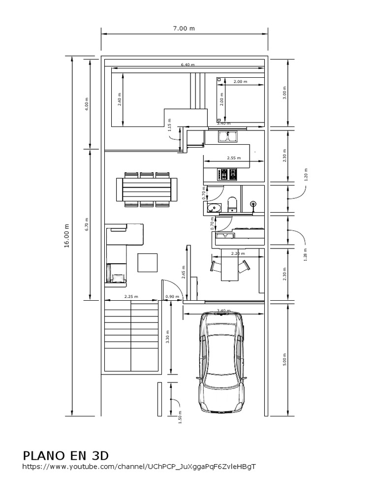 Plano de 7X16 Metros | PDF