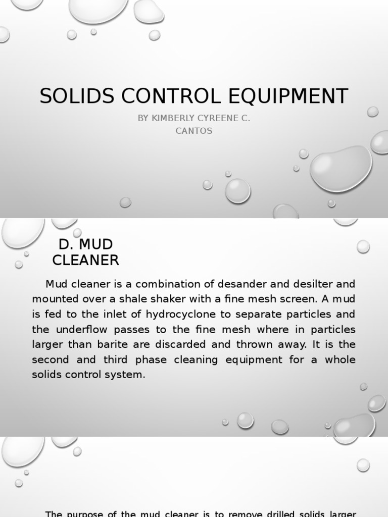 Solids Control Equipment | PDF