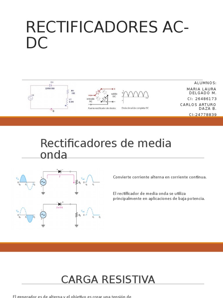 Rectificadores Ac Dc Pdf Rectificador Corriente Eléctrica