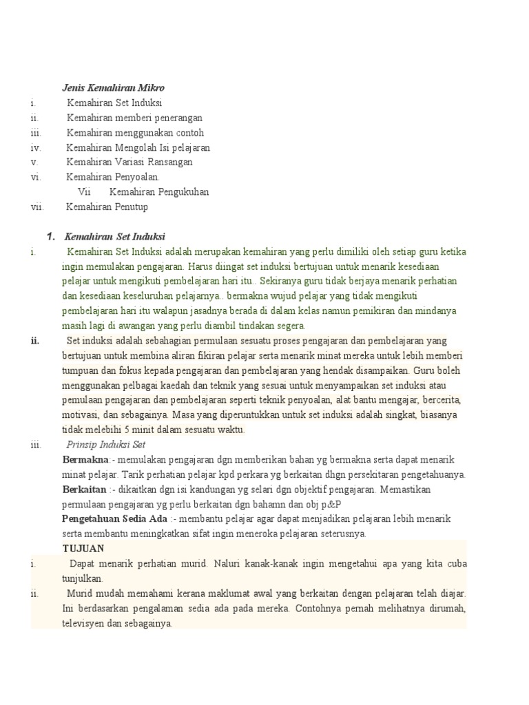 Jenis Kemahiran Mikro | PDF