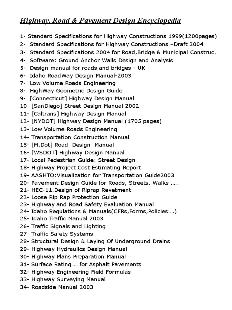 Highway Design & Pavement Guide | PDF | Road | Road Surface