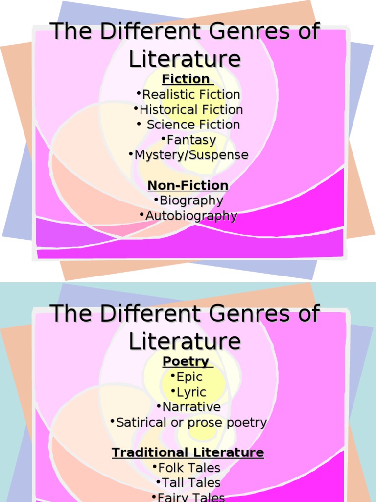 Overview of Literary Genres | PDF | Fantasy | Genre