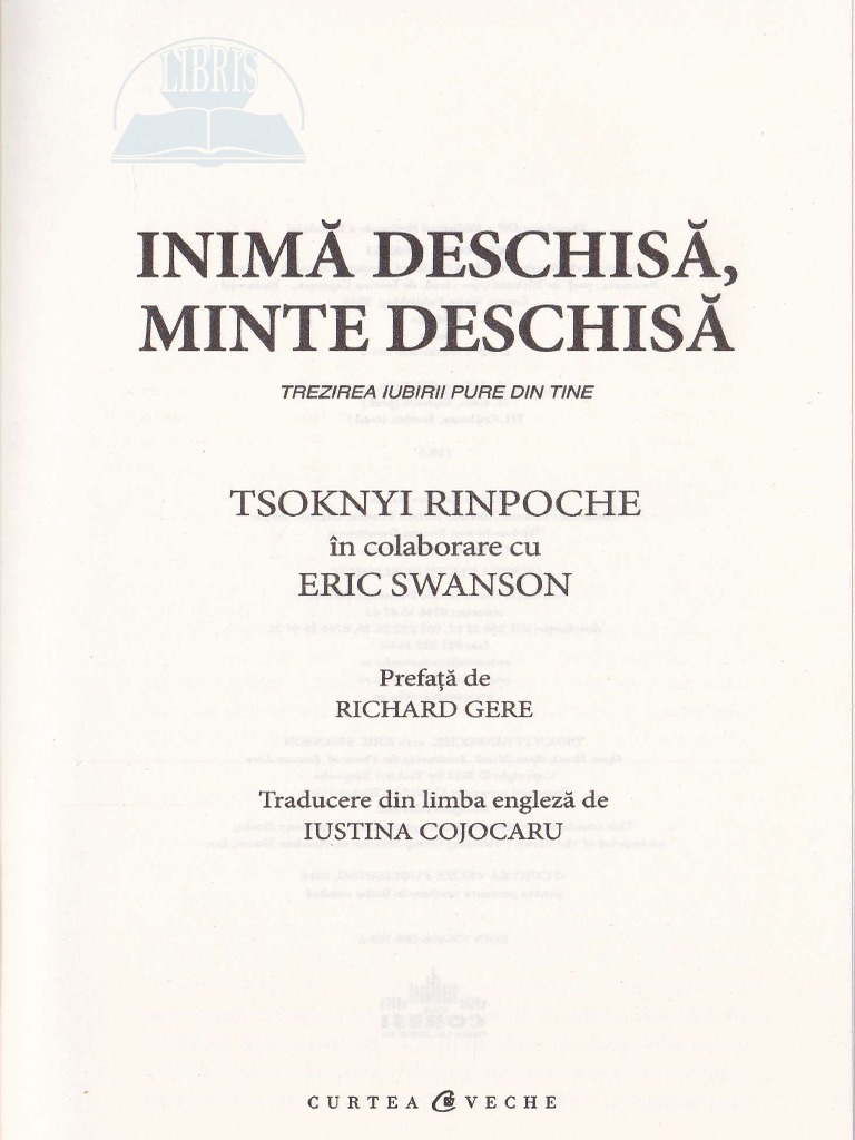 Inima Deschisa, Minte Deschisa - Tsoknyi Rinpoche | PDF